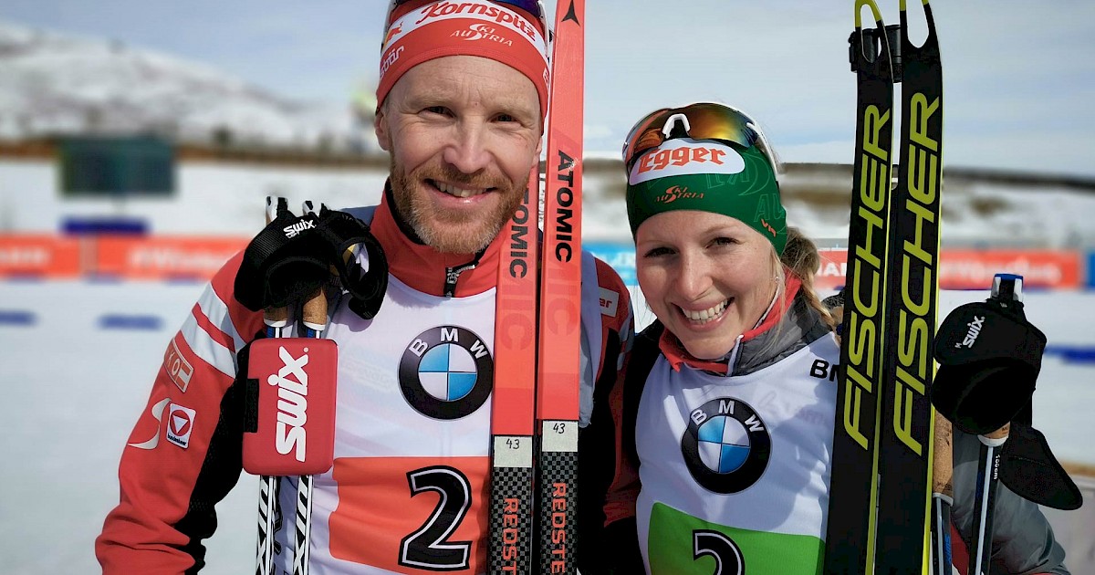 Lisa Hauser bei der Biathlon WM in Östersund - Langlauf